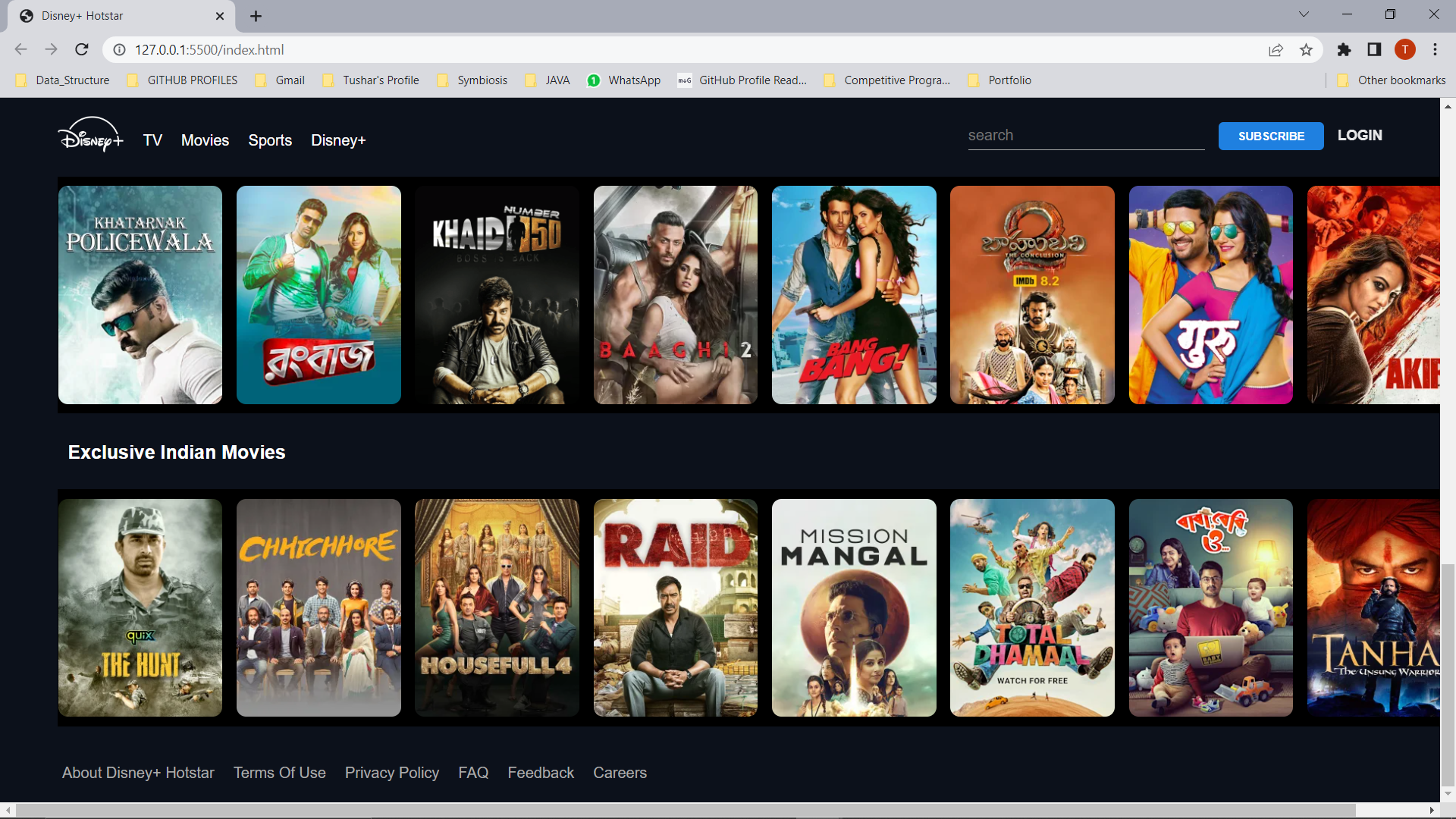 GitHub - tusharkale29/Hotstar-clone
