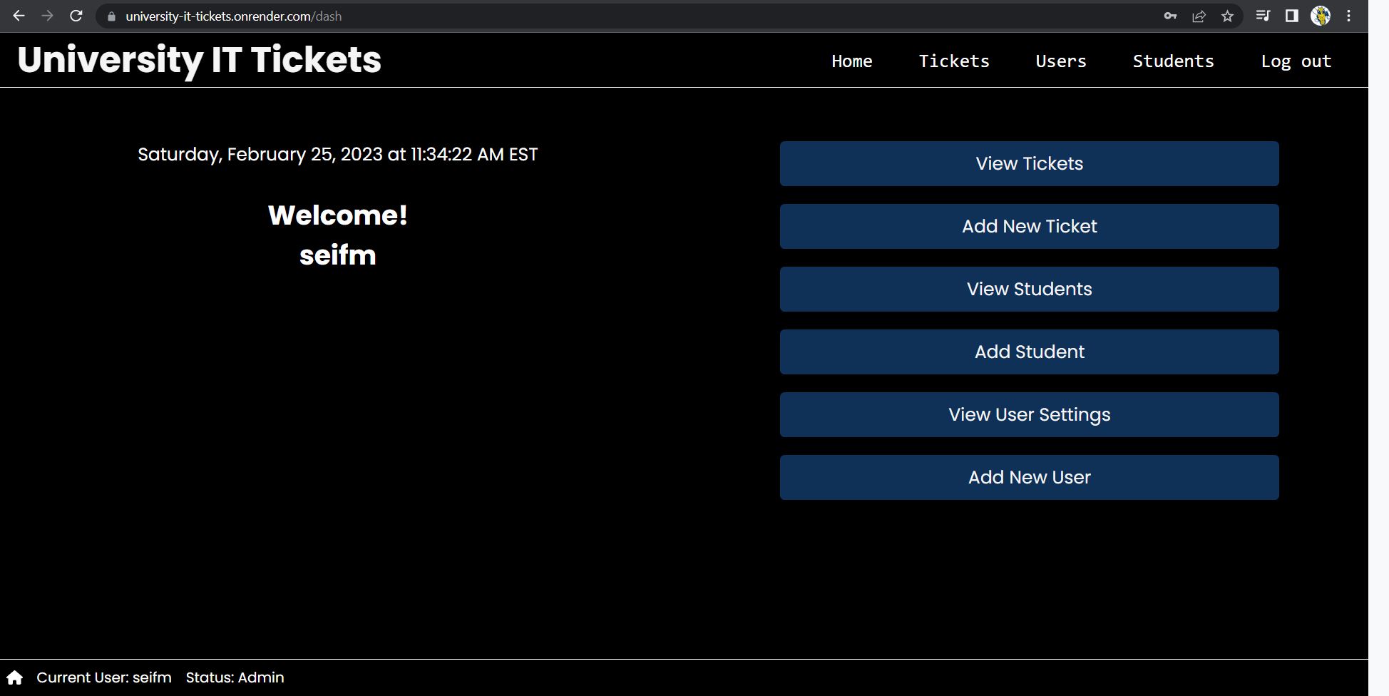 GitHub - Seif-Mohamed2/University-IT-Tickets-React: Front-end of ...