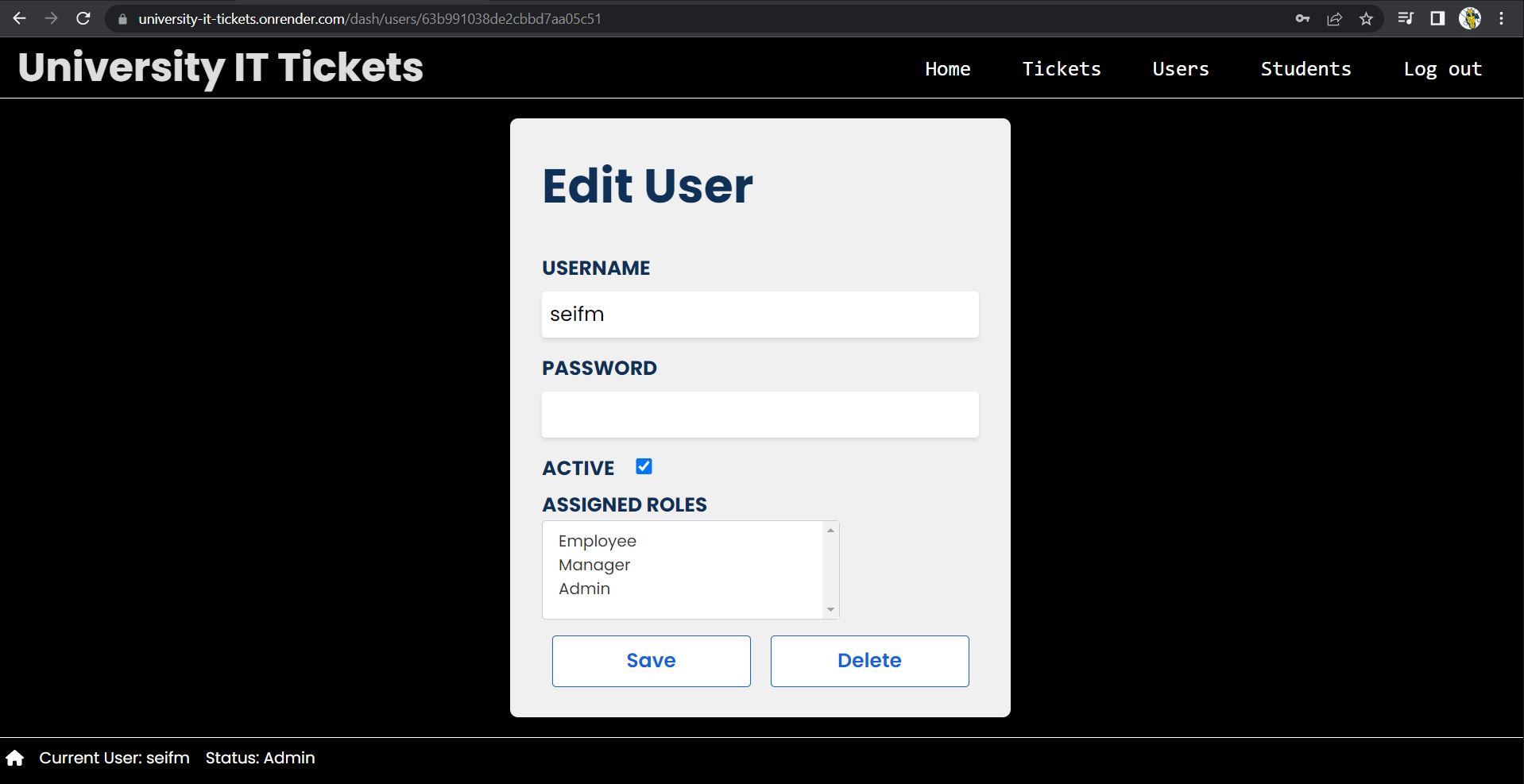 GitHub - Seif-Mohamed2/University-IT-Tickets-React: Front-end of university system front-end for ...