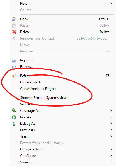 Project Explorer View Context Menu · Issue 267 · Eclipse Platform Eclipse Platform Ui · Github