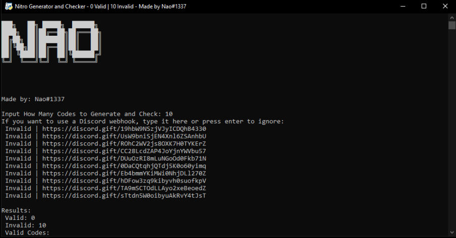 GitHub - nao1337/Discord-Nitro-Generator-And-Checker