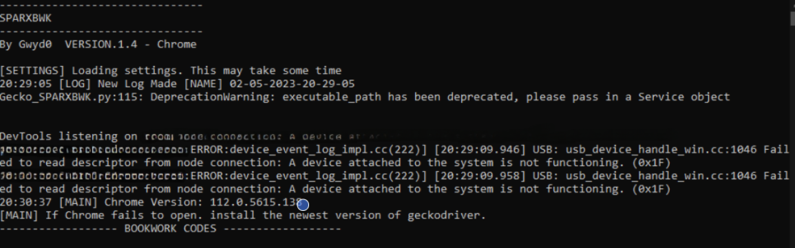 Getting issue on launch · Issue #8 · Gwyd0/Sparx-bwk · GitHub