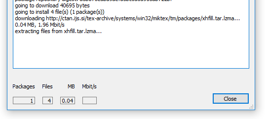 Clicking Close button vs pressing Esc key upon finished package installation · Issue #451 ...