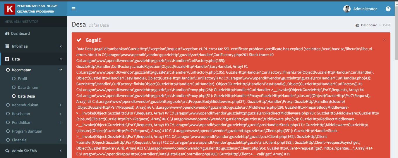 Fitur log exception tidak bekerja · Issue #269 · OpenSID/OpenDK · GitHub