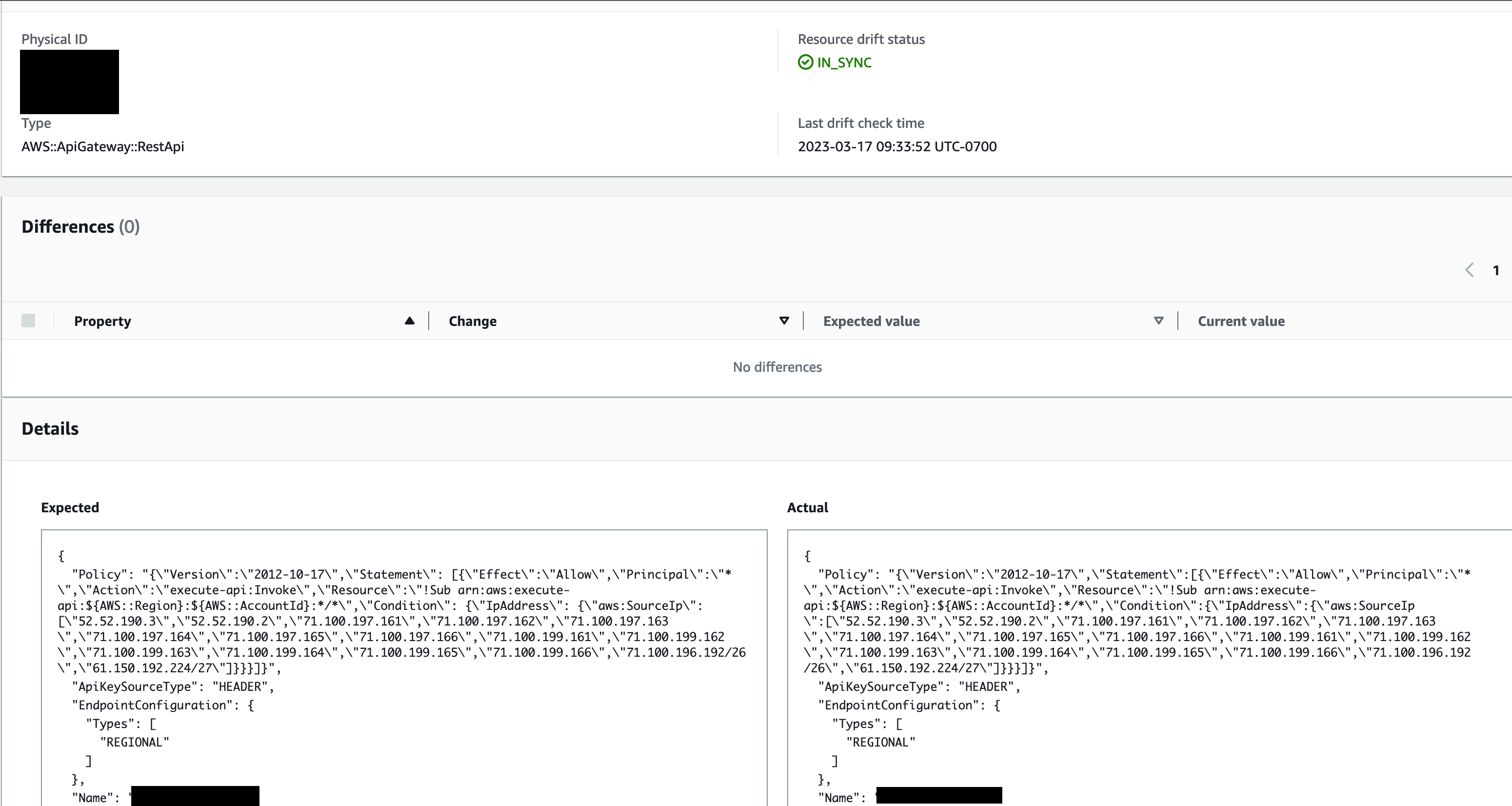 (AWS::ApiGateway::RestApi) False-positive drift on ApiGateway RestApi.Policy property · Issue ...