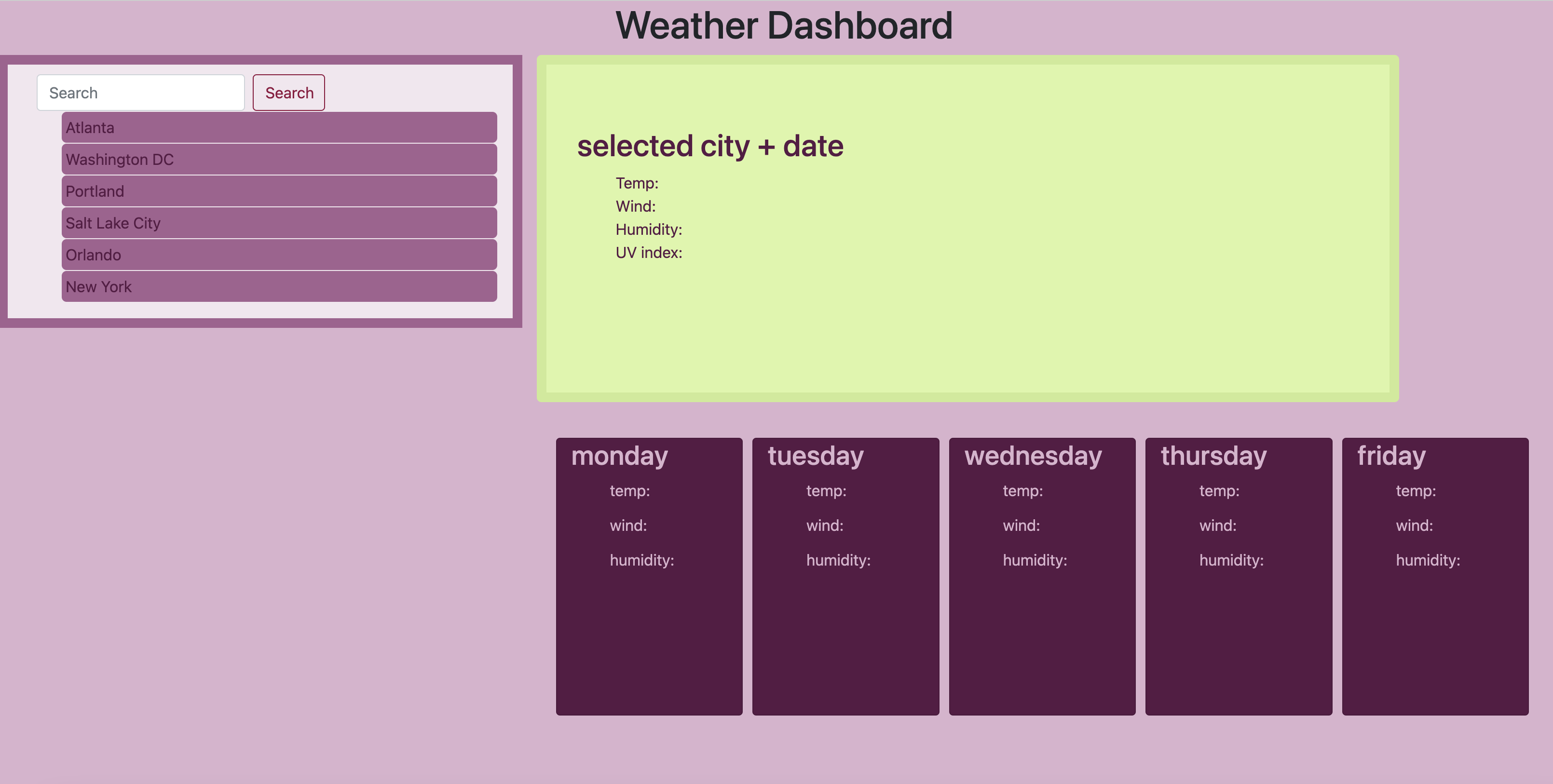 GitHub - EMMWIMM/weatherDashboard