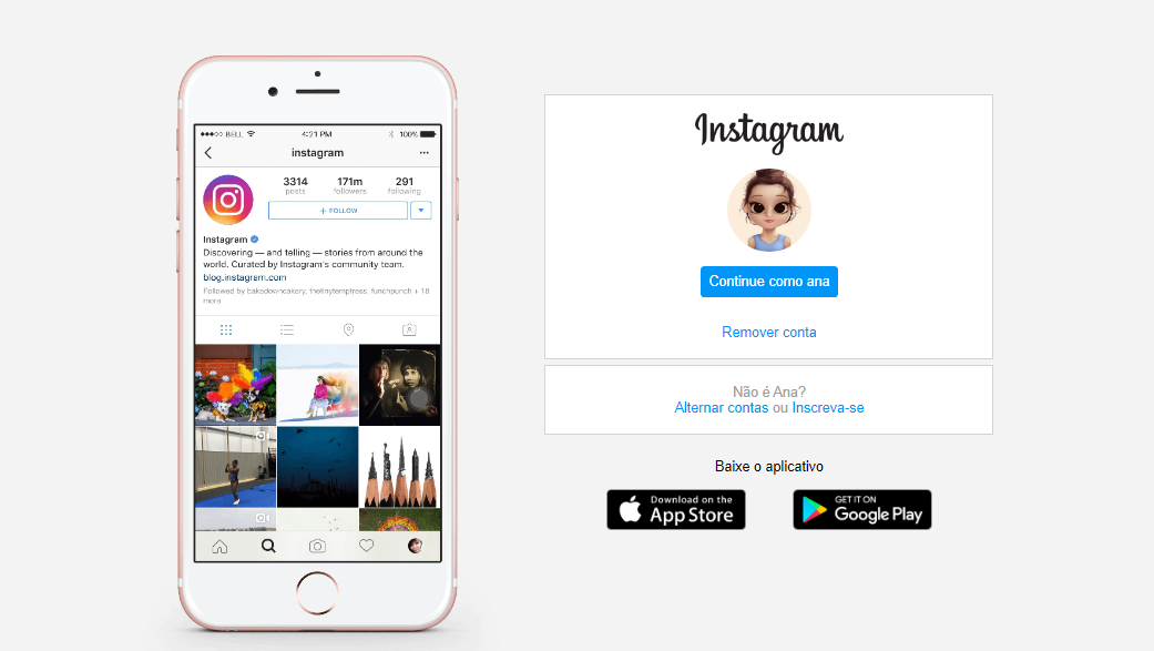 GitHub - anac-rocha/Instagram-clone-Login-Page: Instagram clone Login Page with HTML + CSS