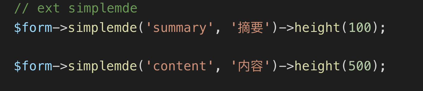 在同一个form中同时使用两个markdown编辑器,最后存取的值一样 · Issue 2 · Laravel Admin