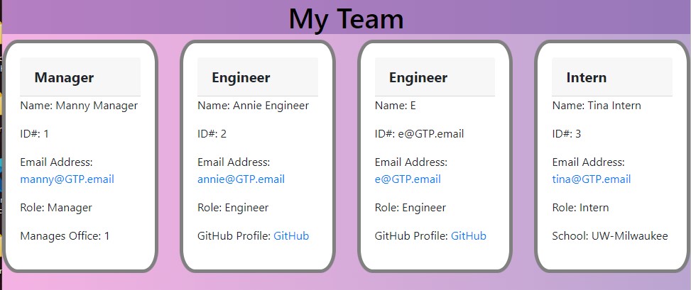 GitHub - strossouw/Generate-Team-Profile