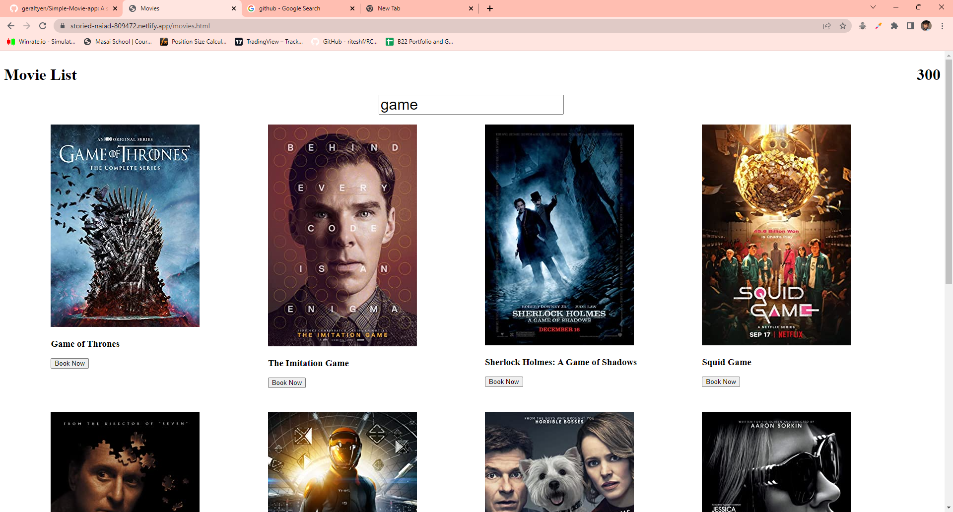 Github Geraltyen Simple Movie App A Simple Movie App Where We Can Book Movies I Used Omdb