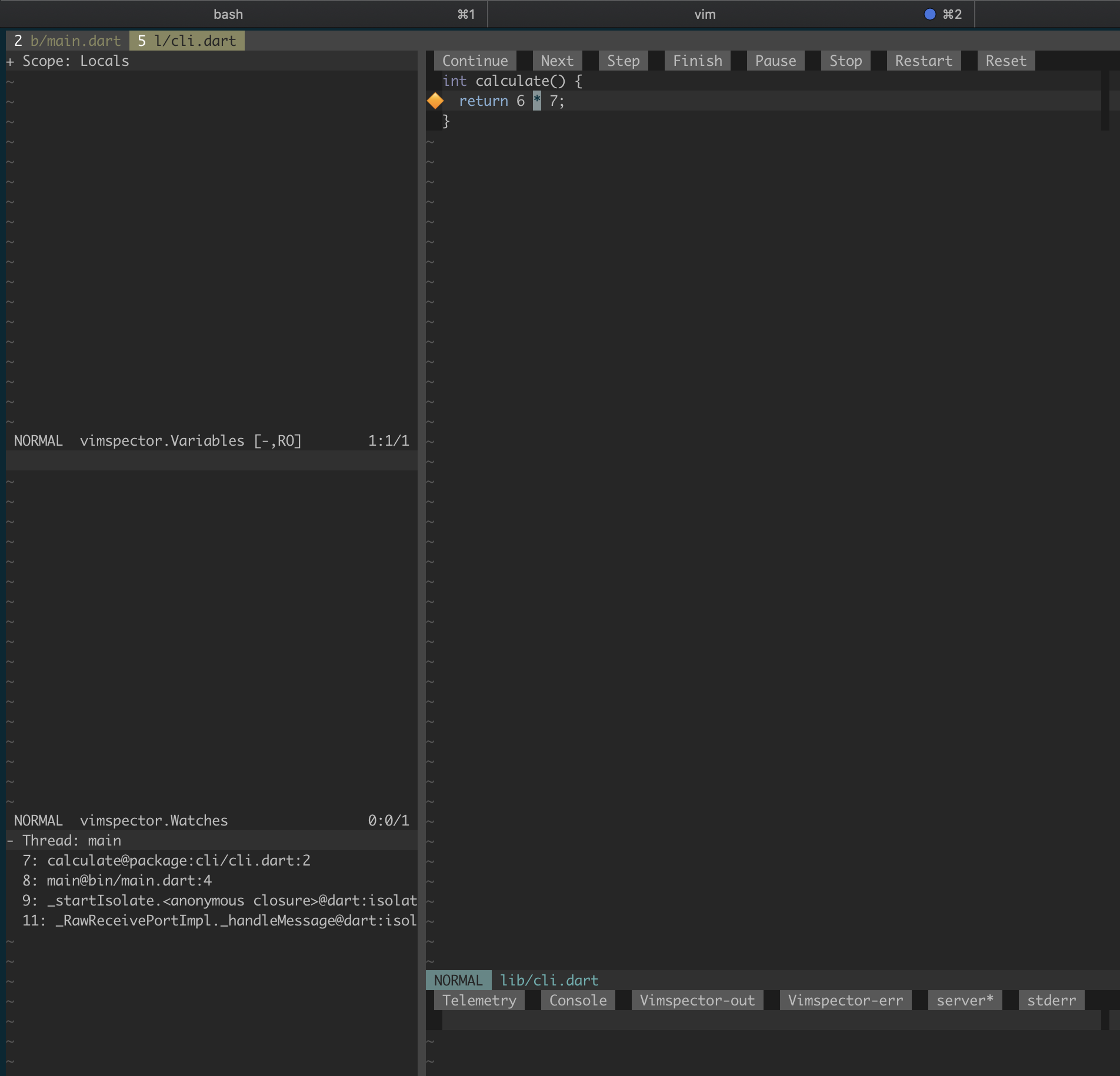 Support Dart language. · Issue #4 · puremourning/vimspector · GitHub