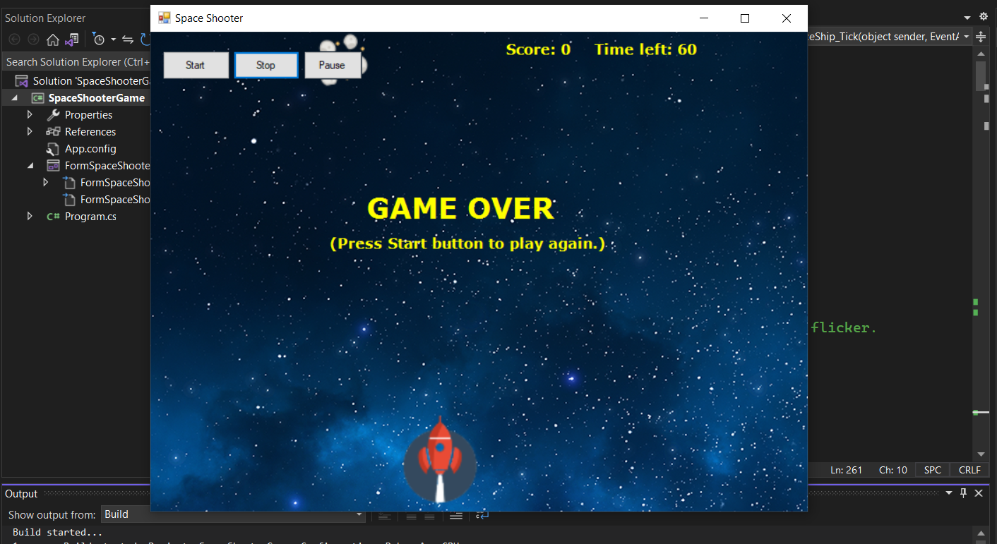 GitHub - Kiril-Spasov/SpaceShooterGame: Graphics assigment - double ...