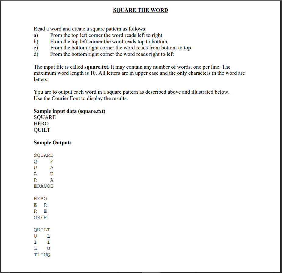 GitHub - Kiril-Spasov/SquareTheWord: Programming challenges - 9