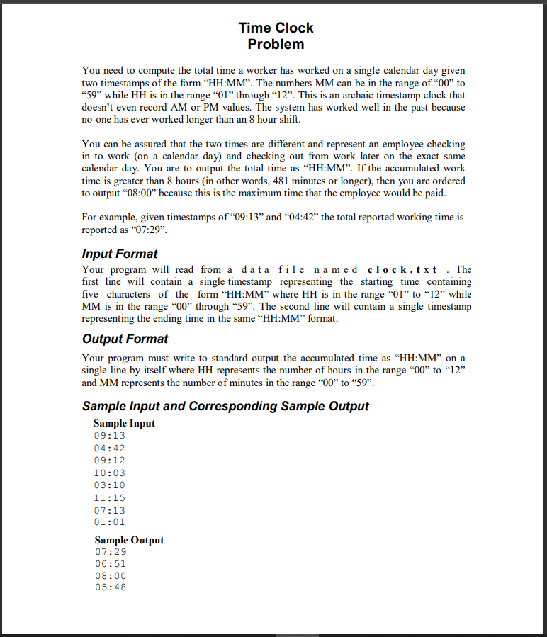GitHub - Kiril-Spasov/TimeClock: Programming challenges - 11