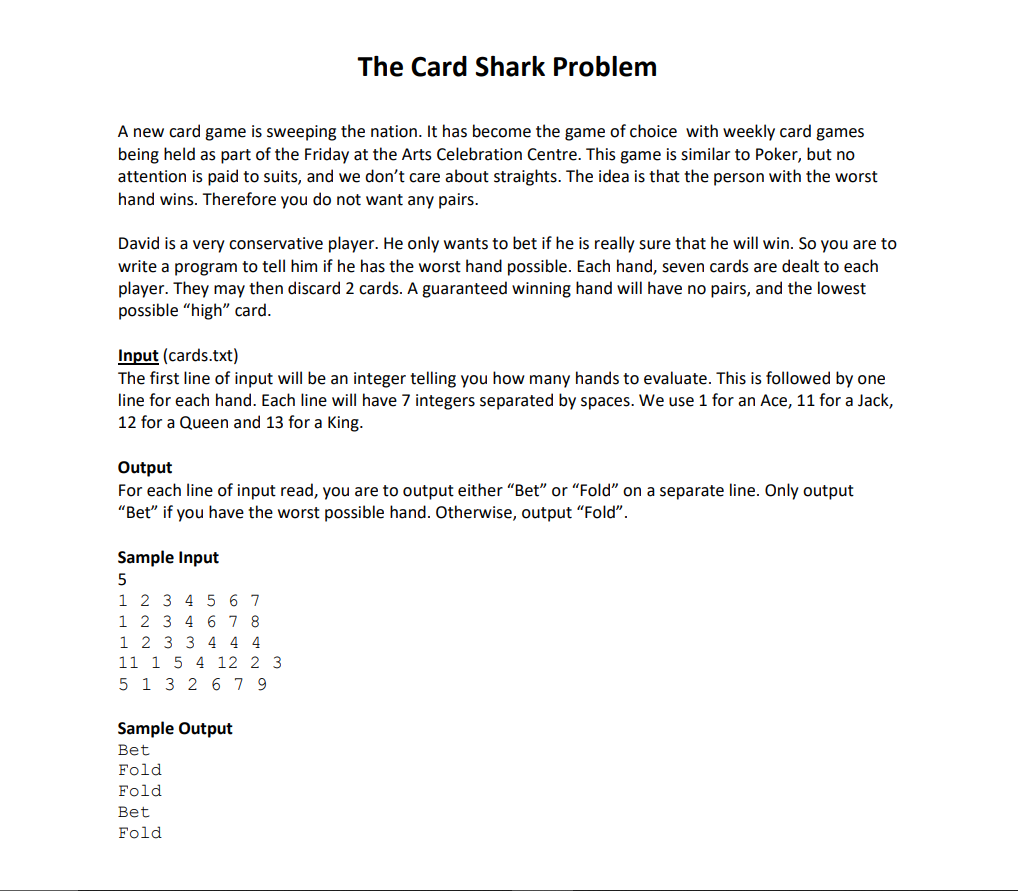 GitHub - Kiril-Spasov/CardShark: Programming challenges - 24