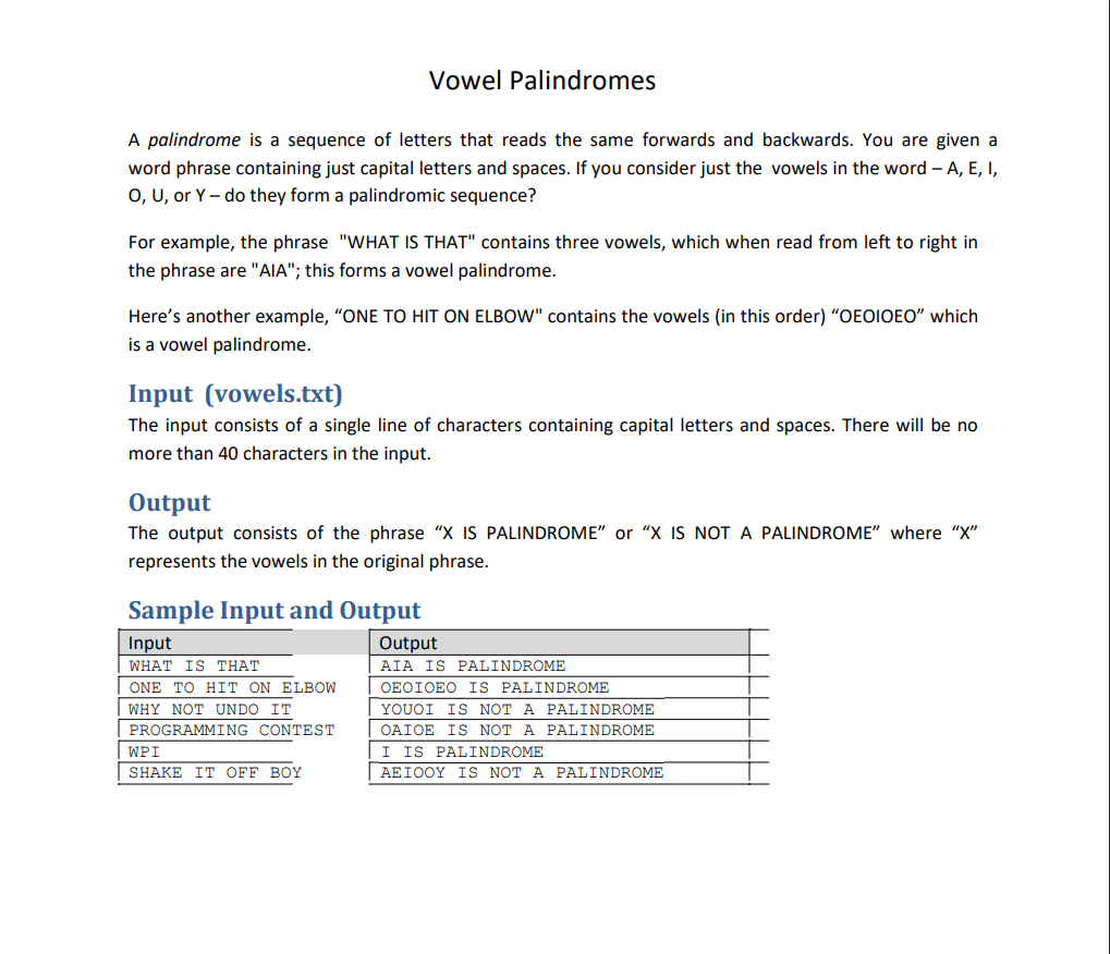 Github Kiril Spasov Vowelpalindromes Programming Challenges 25