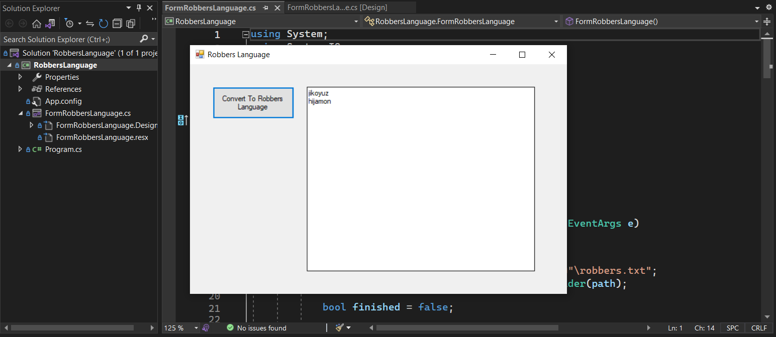 GitHub - Kiril-Spasov/RobbersLanguage: Programming challenges - 34