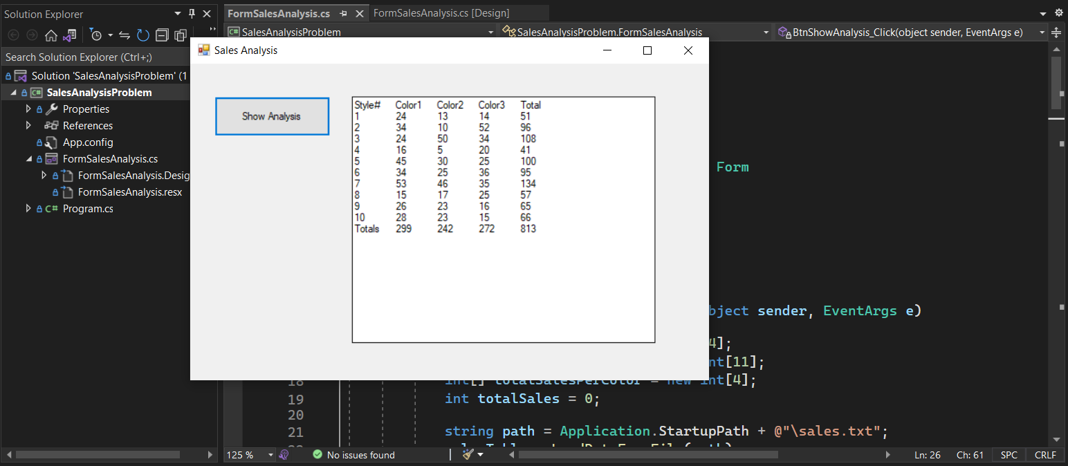 GitHub - Kiril-Spasov/SalesAnalysisProblem: Two dimensional array counters exercise.