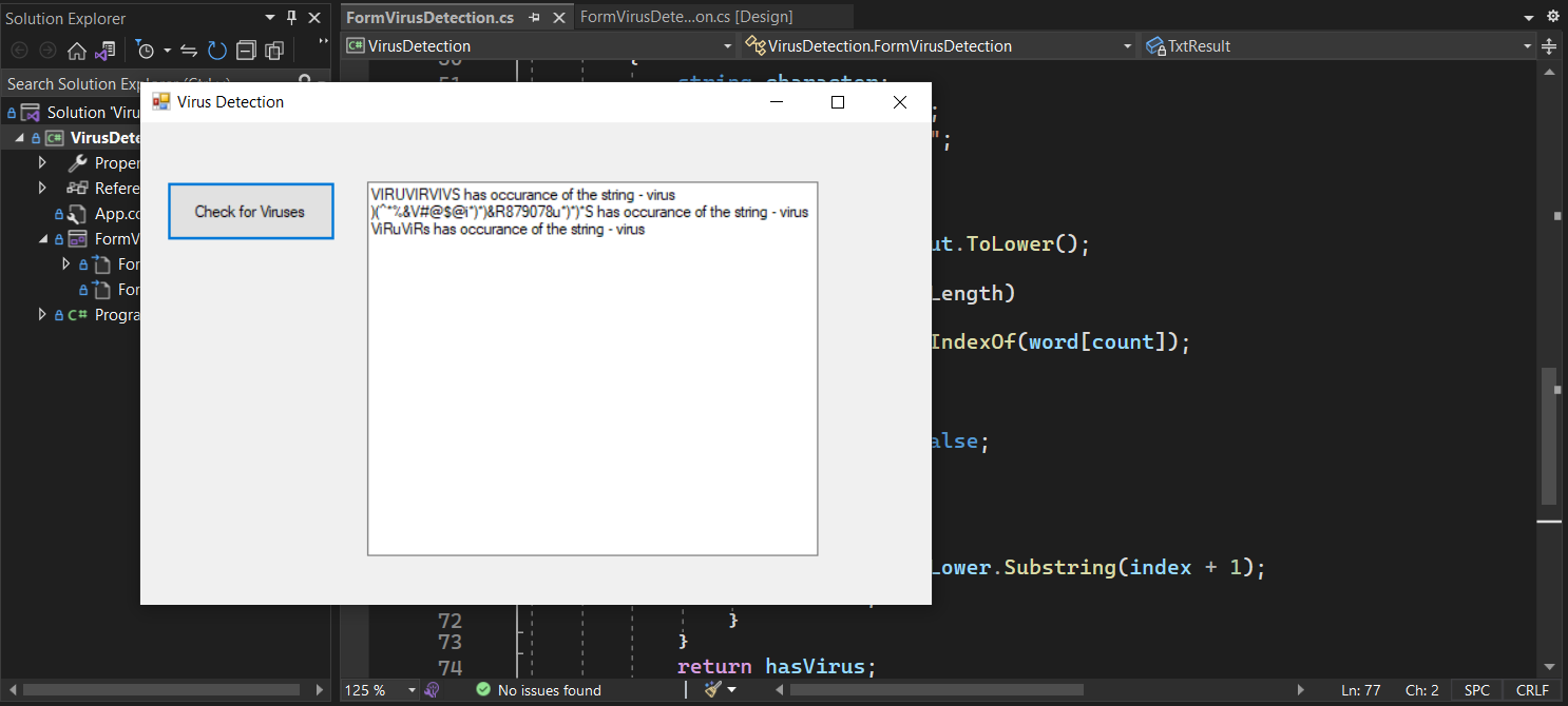 GitHub - Kiril-Spasov/VirusDetection: Programming challenges - 1