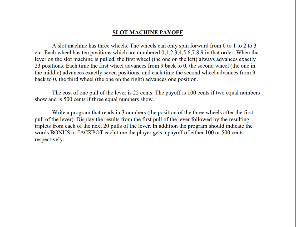 GitHub - Kiril-Spasov/SlotMachinePayOff: Programming challenges - 4