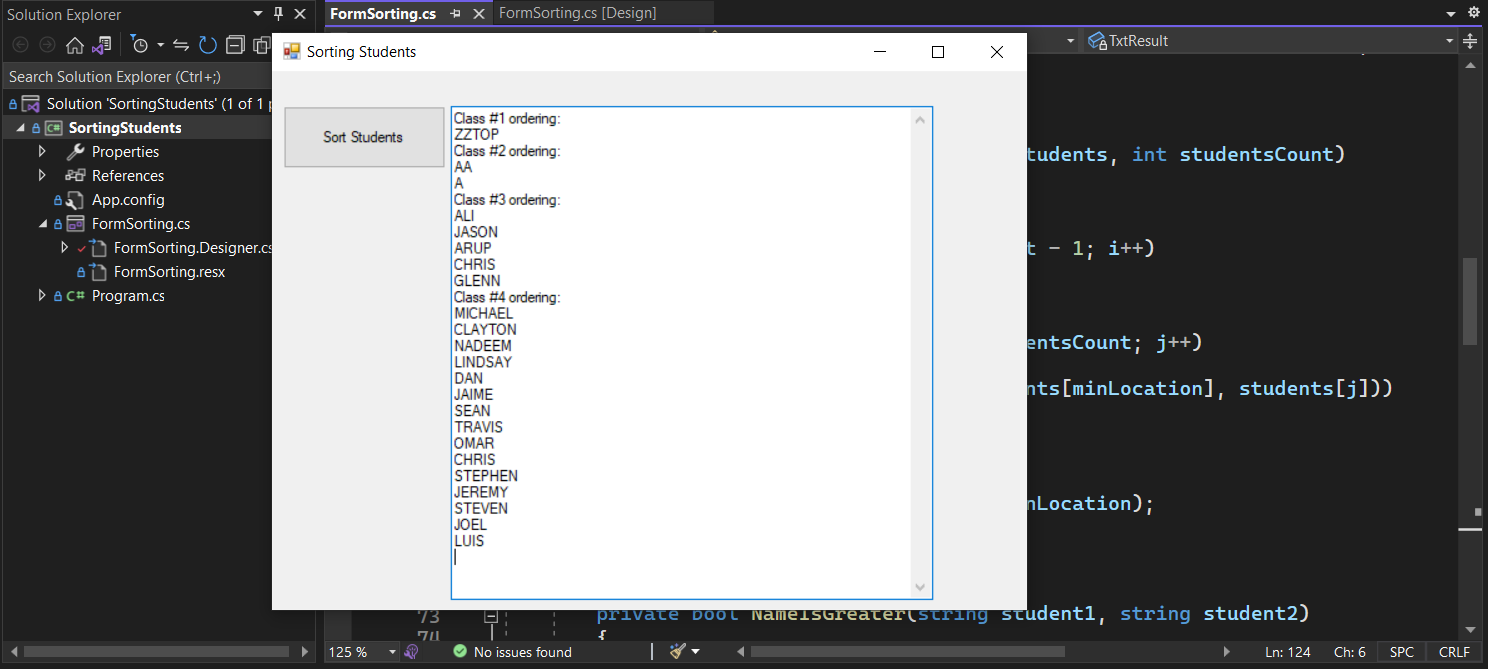 GitHub - Kiril-Spasov/SortingStudents: Programming challenges - 5