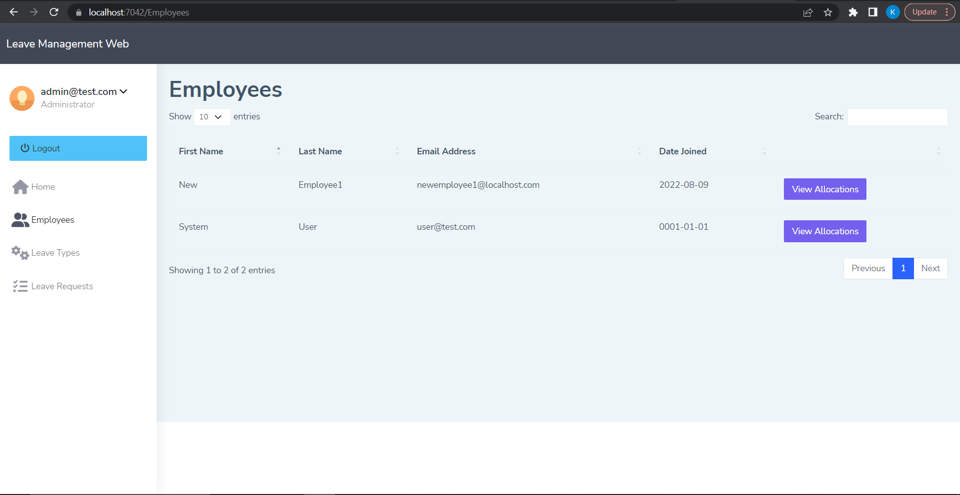 GitHub - Kiril-Spasov/LeaveManagementNet6-MVC: Leave Management System with .NET6