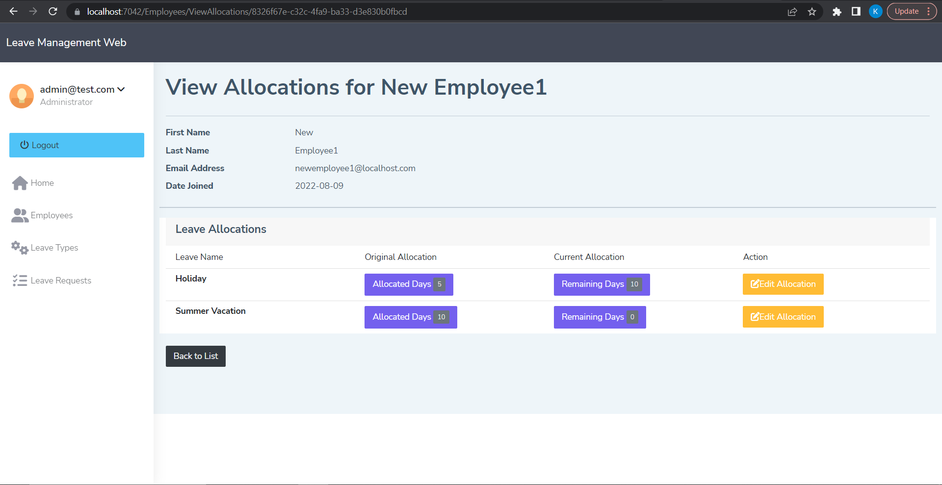 GitHub - Kiril-Spasov/LeaveManagementNet6-MVC: Leave Management System with .NET6