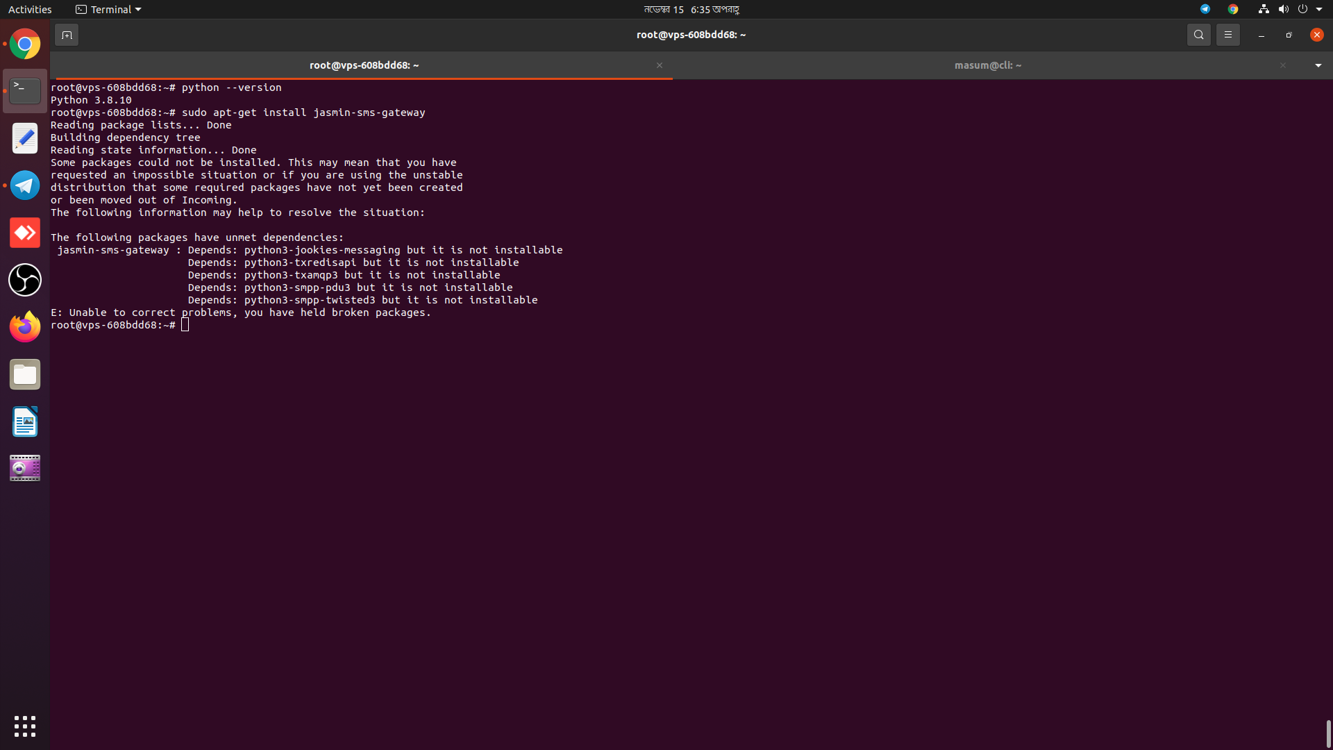 E Unable To Correct Problems You Have Held Broken Packages Ubuntu 20 