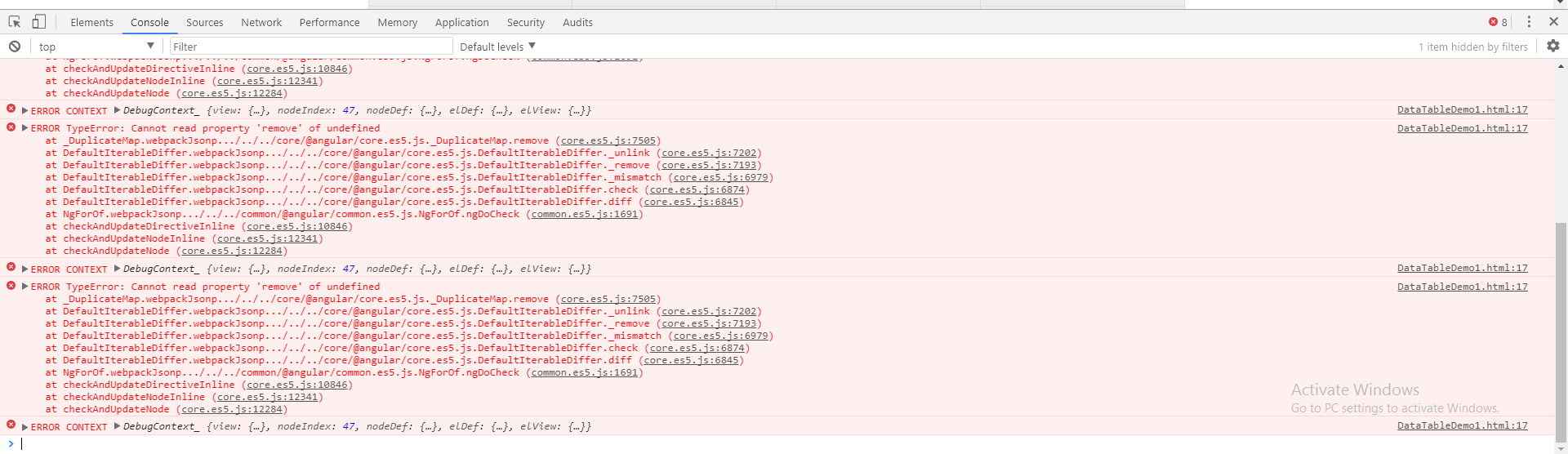 DataTable - Column Toggler , Throws undefined error while selecting columns · Issue #4553 ...