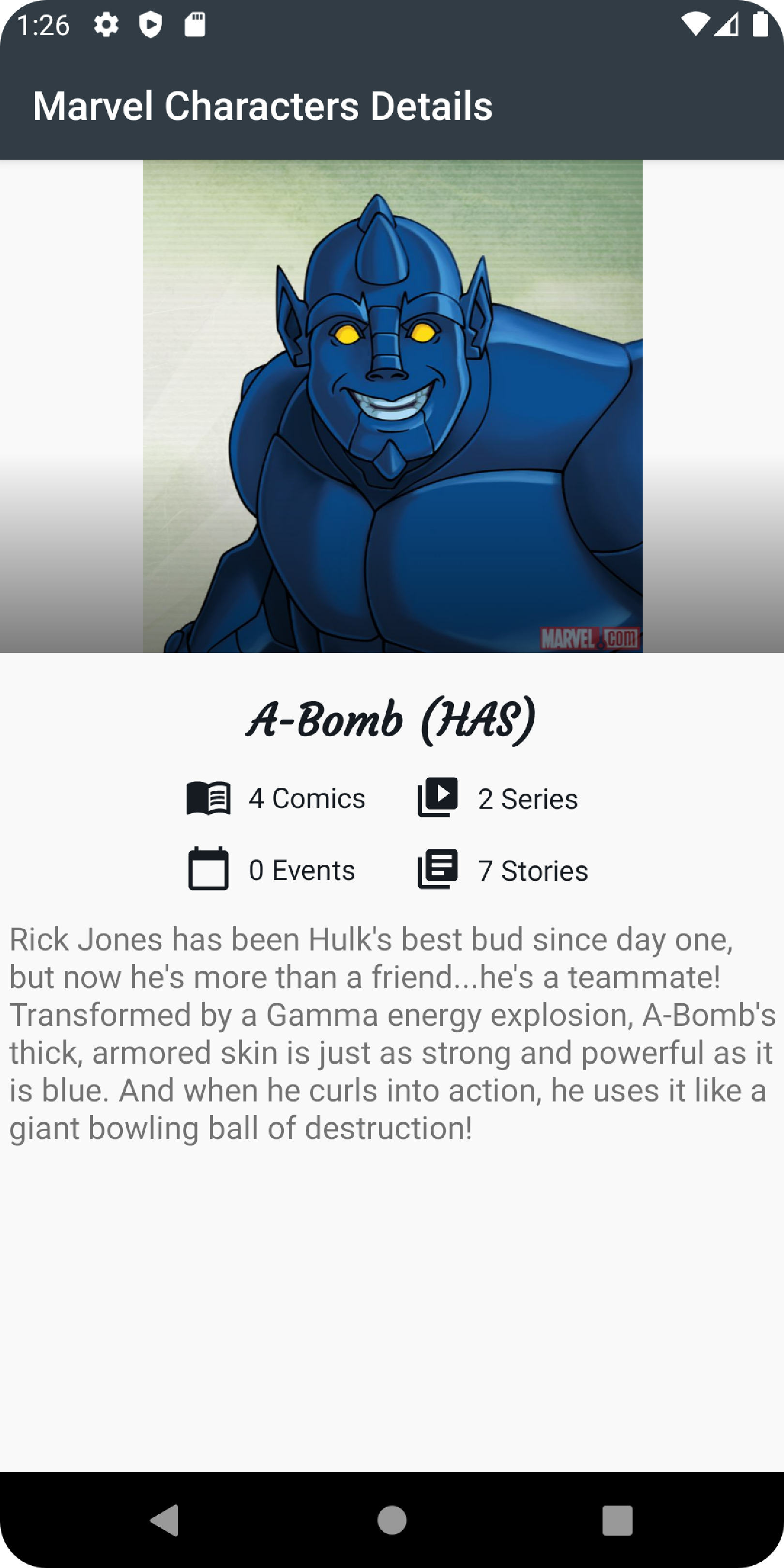 GitHub - MaxGonzalezGT/Marvel-App: The app displays a list of Marvel ...