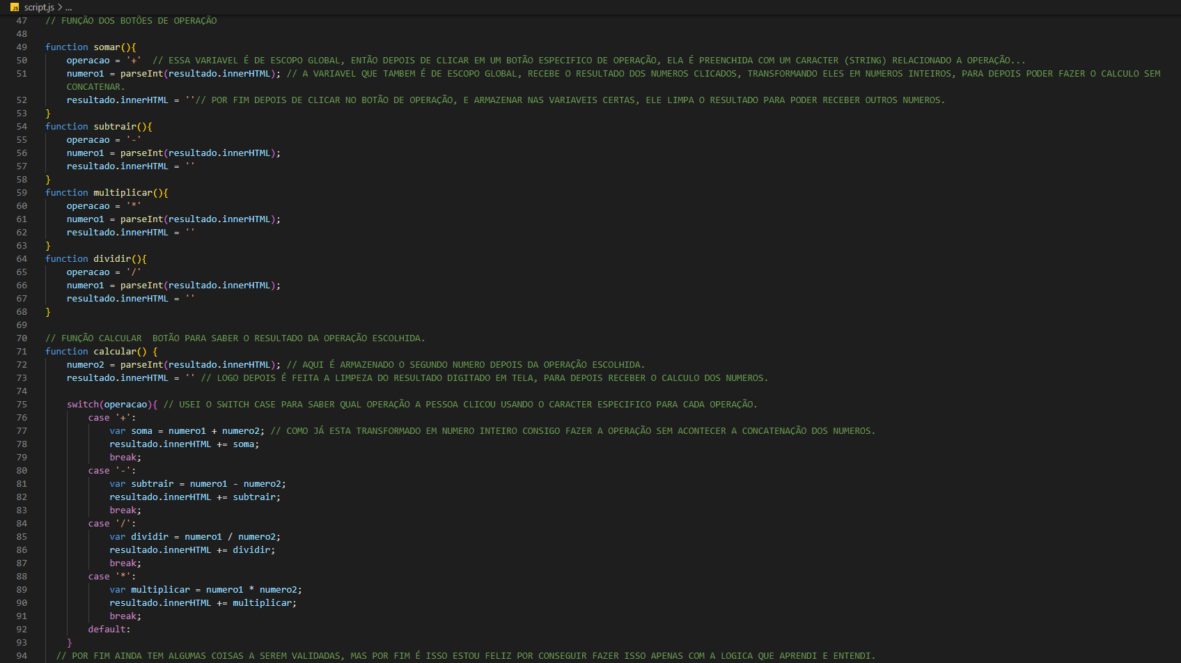 GitHub - DevAlexBreno/CalculadoraFeitaPorMim: Calculadora feita apenas ...