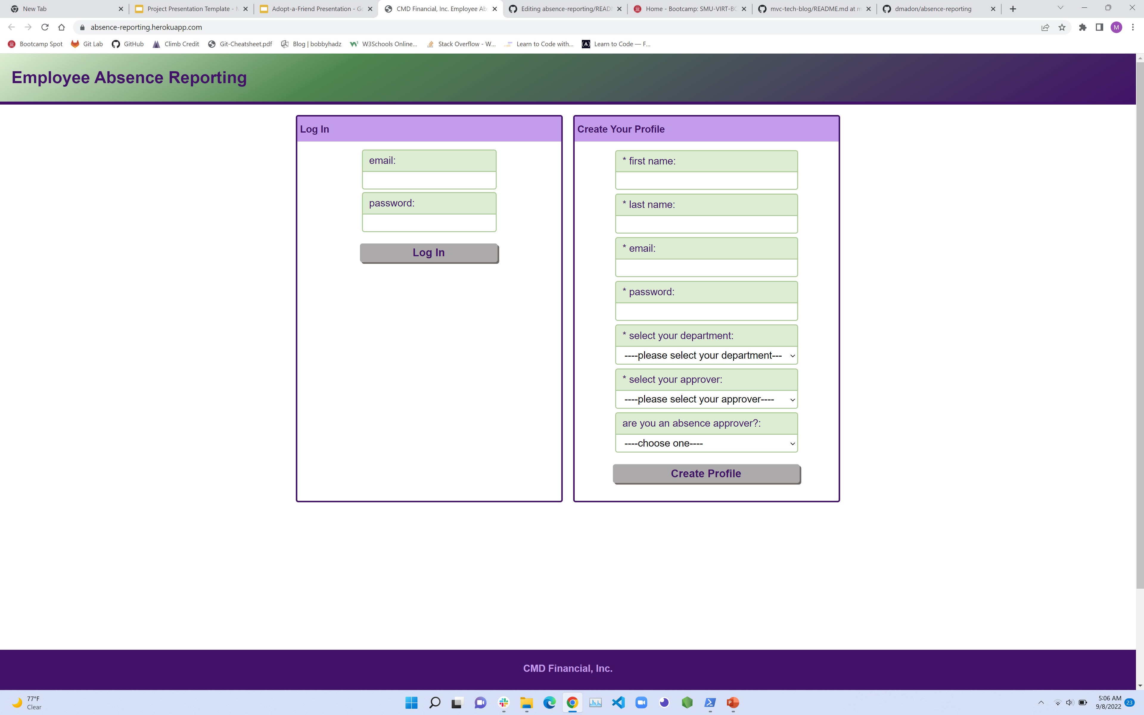 GitHub - dmadon/absence-reporting: A practical business tool that allows a user to request time ...