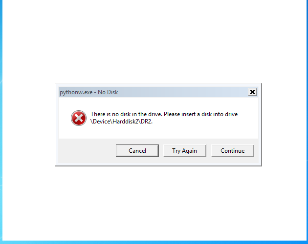 There is no disk in the drive error · Issue #5979 · biolab/orange3 · GitHub