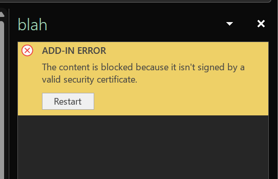 Content blocked with fresh Windows 11 install · Issue #599 · OfficeDev/Office-Addin-Scripts · GitHub