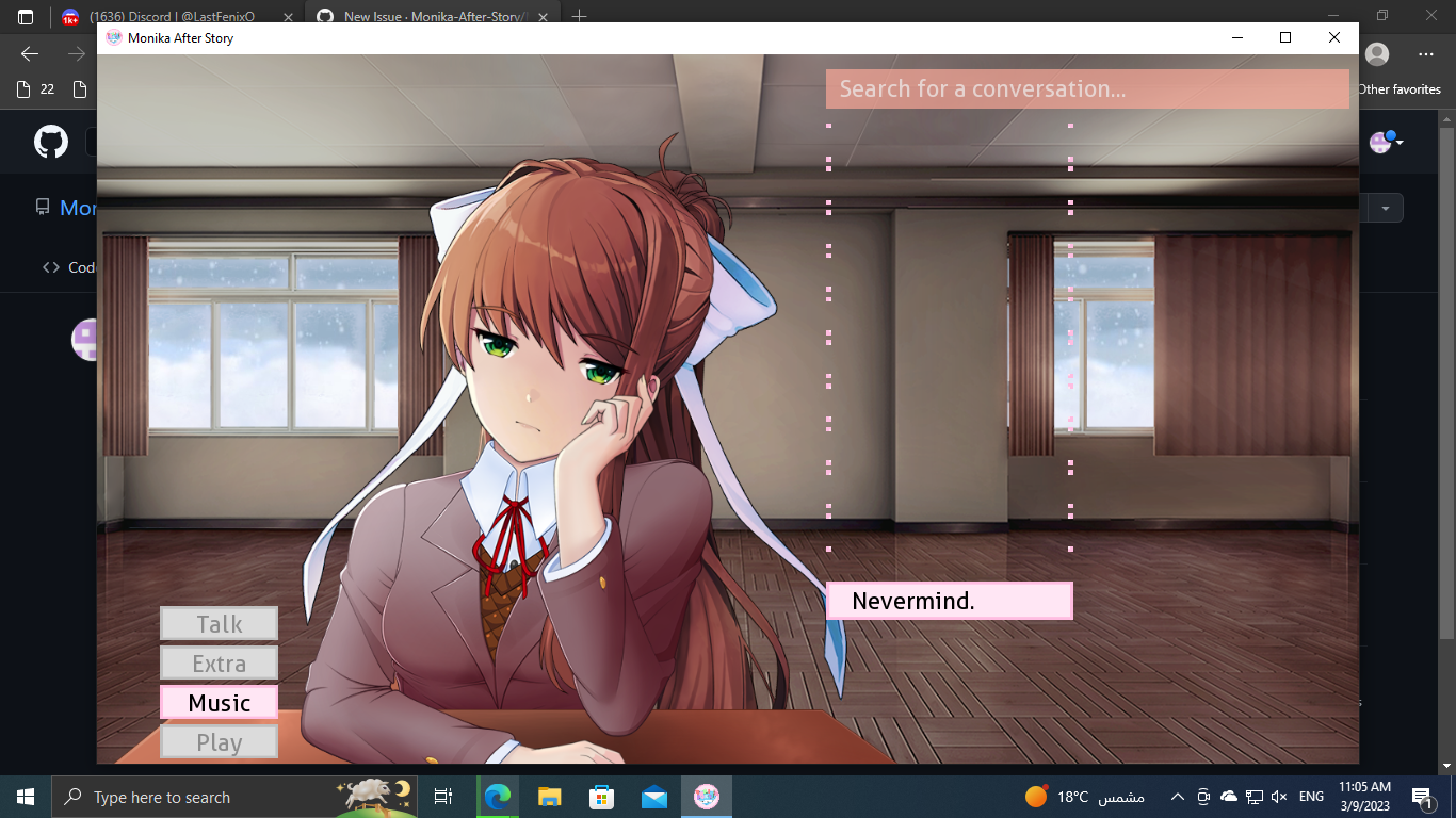 The choose bar is not found · Issue #9931 · Monika-After-Story/MonikaModDev · GitHub
