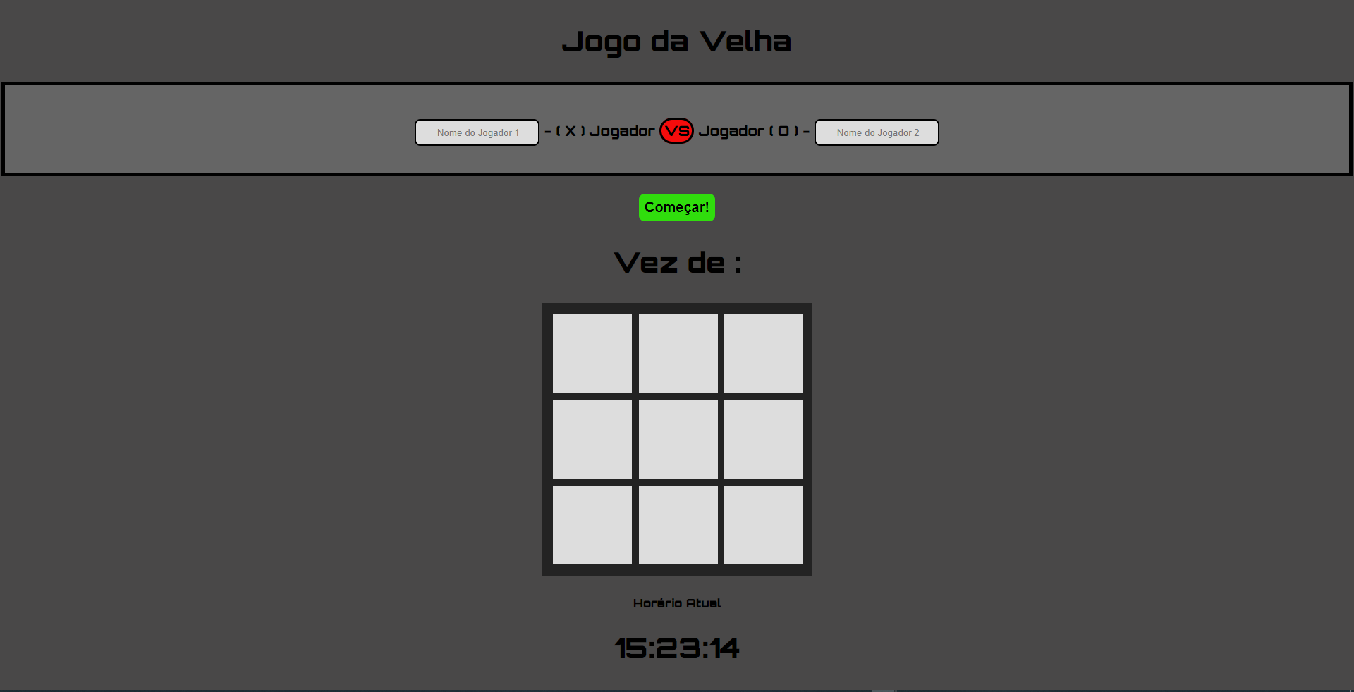 GitHub - ValterGoes/Jogo-da-Velha: Jogo da velha - criado juntamente ao curso de JavaScript Dom