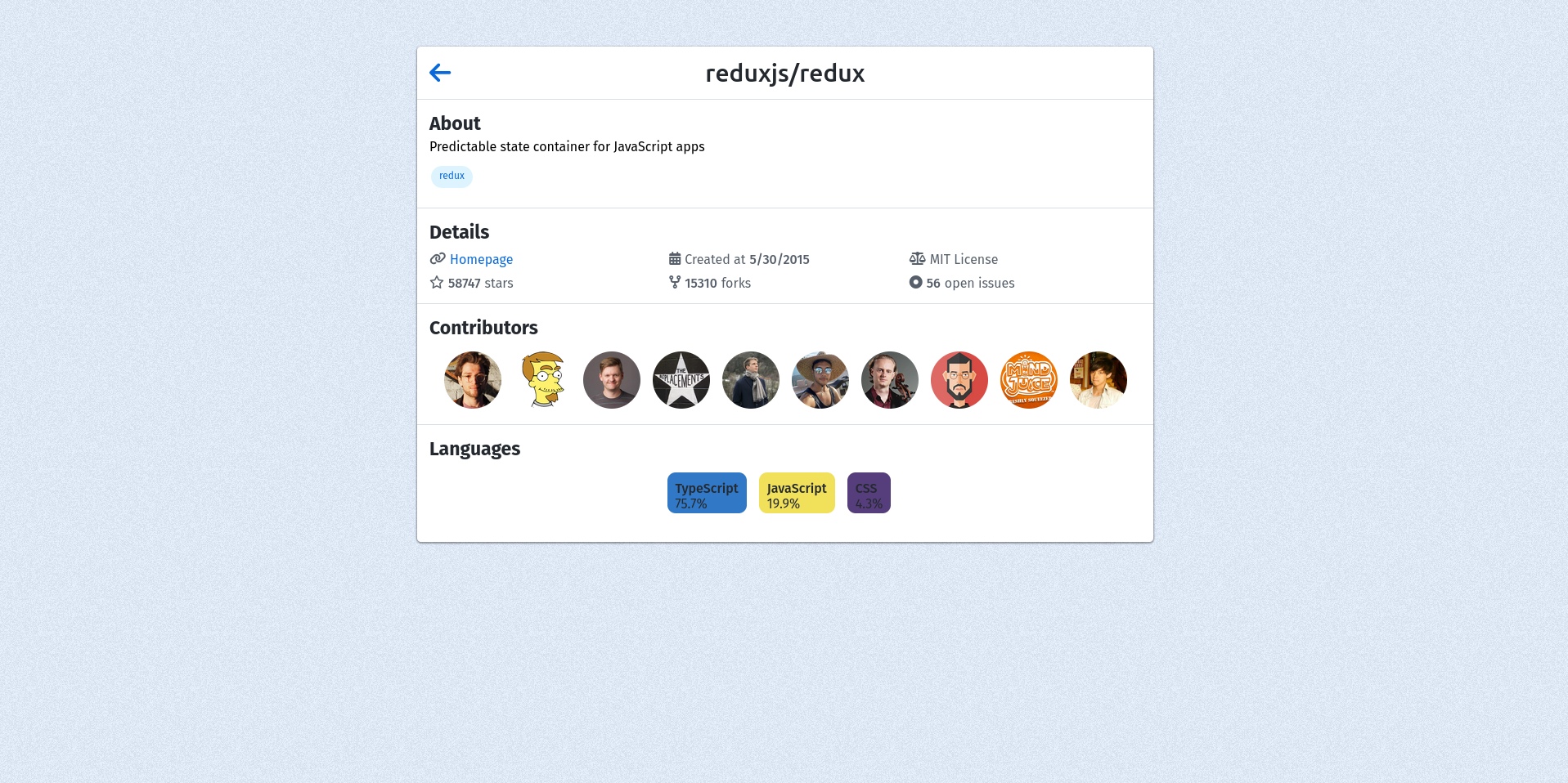 GitHub - renatokirin/github-repository-search: Github repository search app built with ReactJS ...