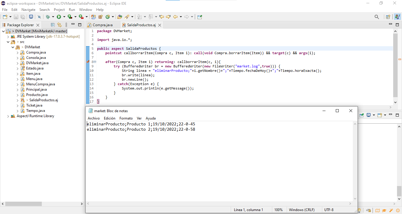 GitHub - ChrisAcosta19/MiniMarketAJ: taller 19/10/2022