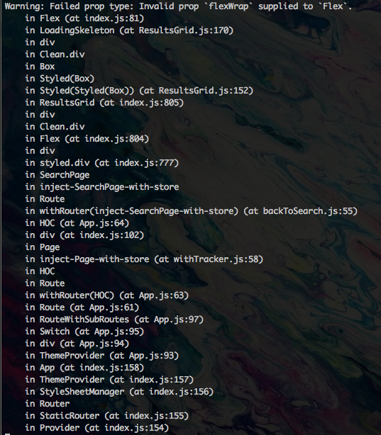 Warning: React does not recognize the `flexWrap` prop on a DOM element. · Issue #85 · rebassjs ...
