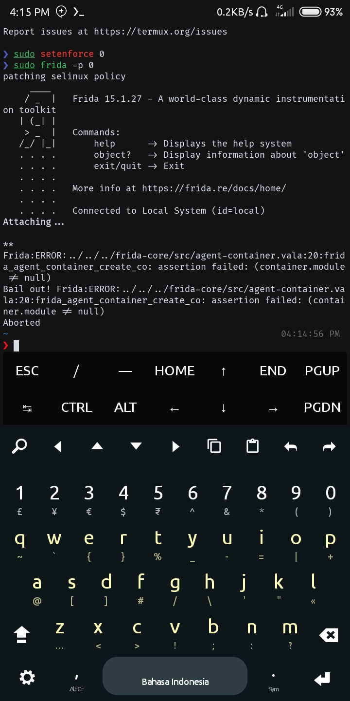 [Bug]: Cant run frida without frida-server · Issue #11113 · termux/termux-packages · GitHub