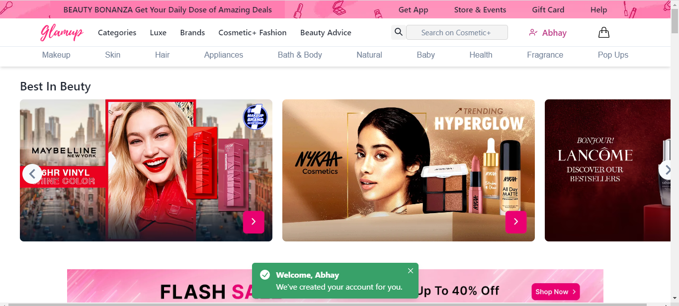 GitHub - KaustubhN12/nappy-prose-7608: glamup is a clone of e-commerce website nykaa which sells ...