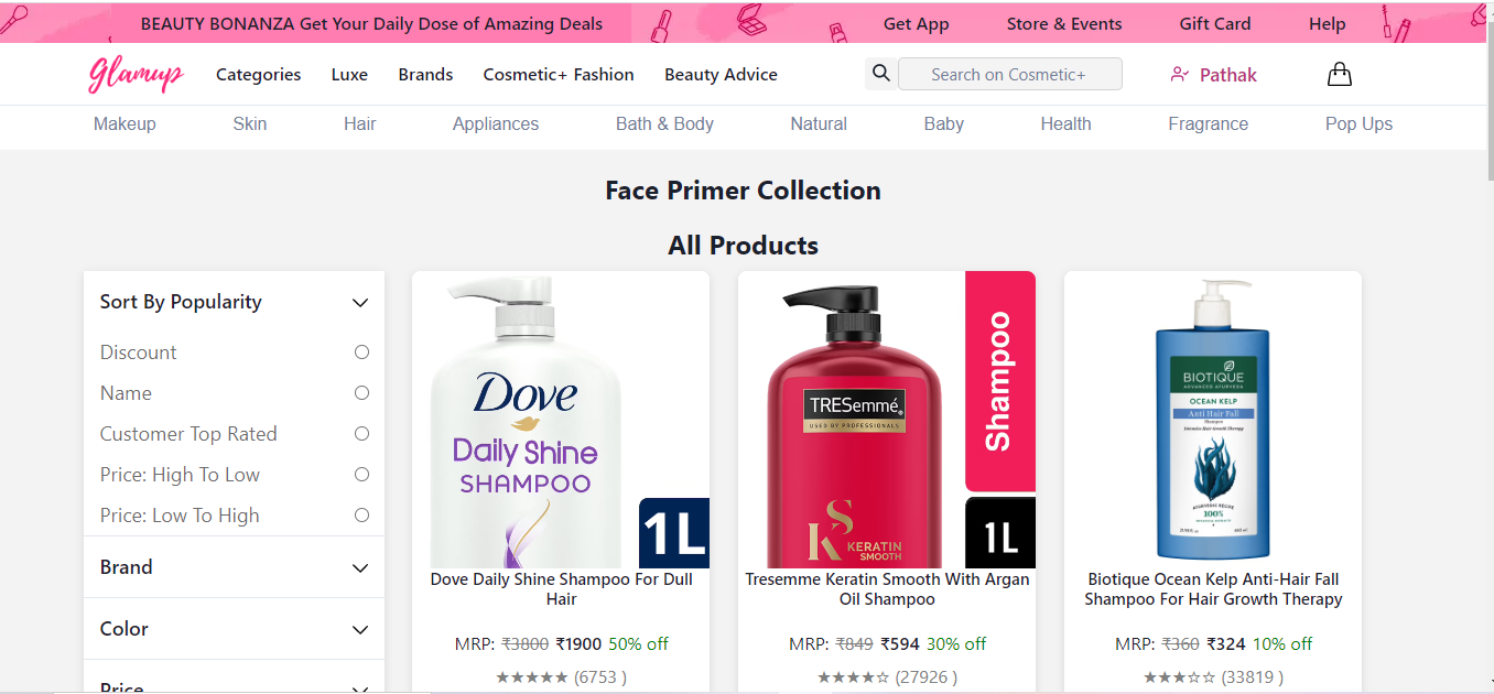 GitHub - KaustubhN12/nappy-prose-7608: glamup is a clone of e-commerce website nykaa which sells ...