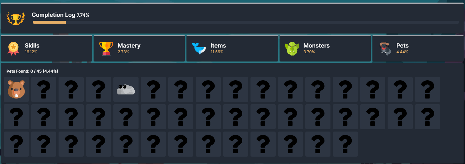 [Bug]: Pet tab not updating correctly · Issue #2448 · MelvorIdle/melvoridle.github.io · GitHub