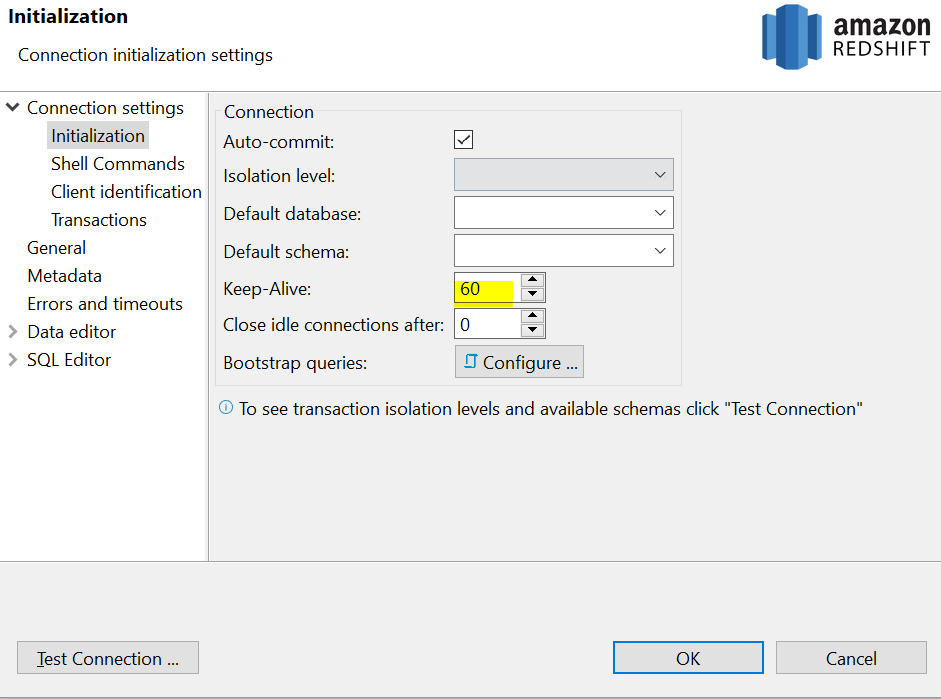 Redshift Keep-Alive not working JDBC42 · Issue #16558 · dbeaver/dbeaver · GitHub