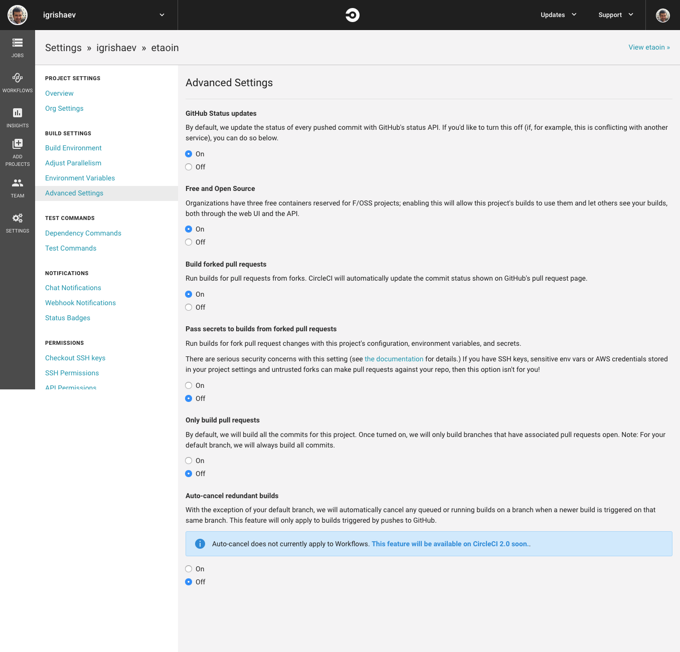 Create Account On Circleci · Issue 164 · Clj Commonsetaoin · Github