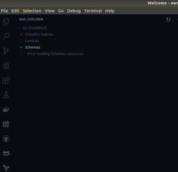 Error loading Schemas resources · Issue #850 · aws/aws-toolkit-vscode · GitHub