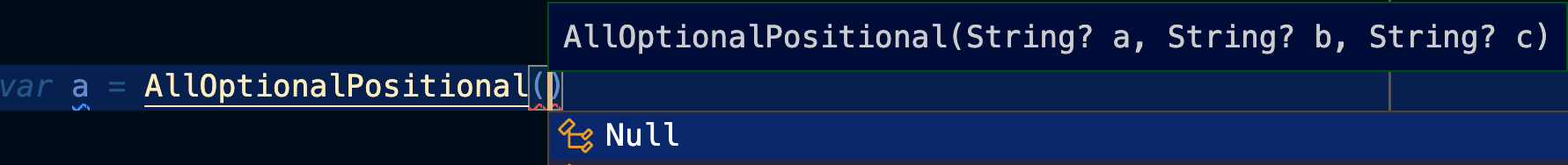 Add documentation of expected behaviour for code completion of functions (re: parameter ...