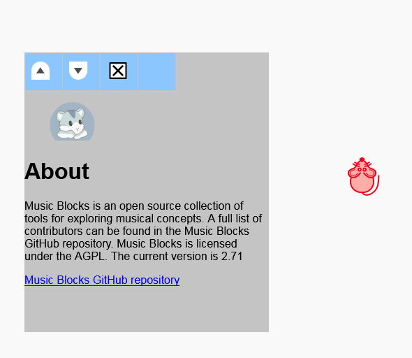 About Music Blocks section rightmost button disappears sometimes ...