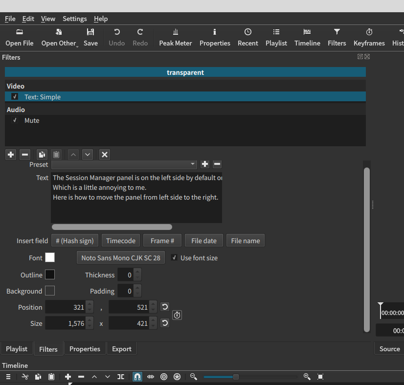 Text: Simple's Horizontal fit and Vertical fit options can't be seen when the Filter panel is ...