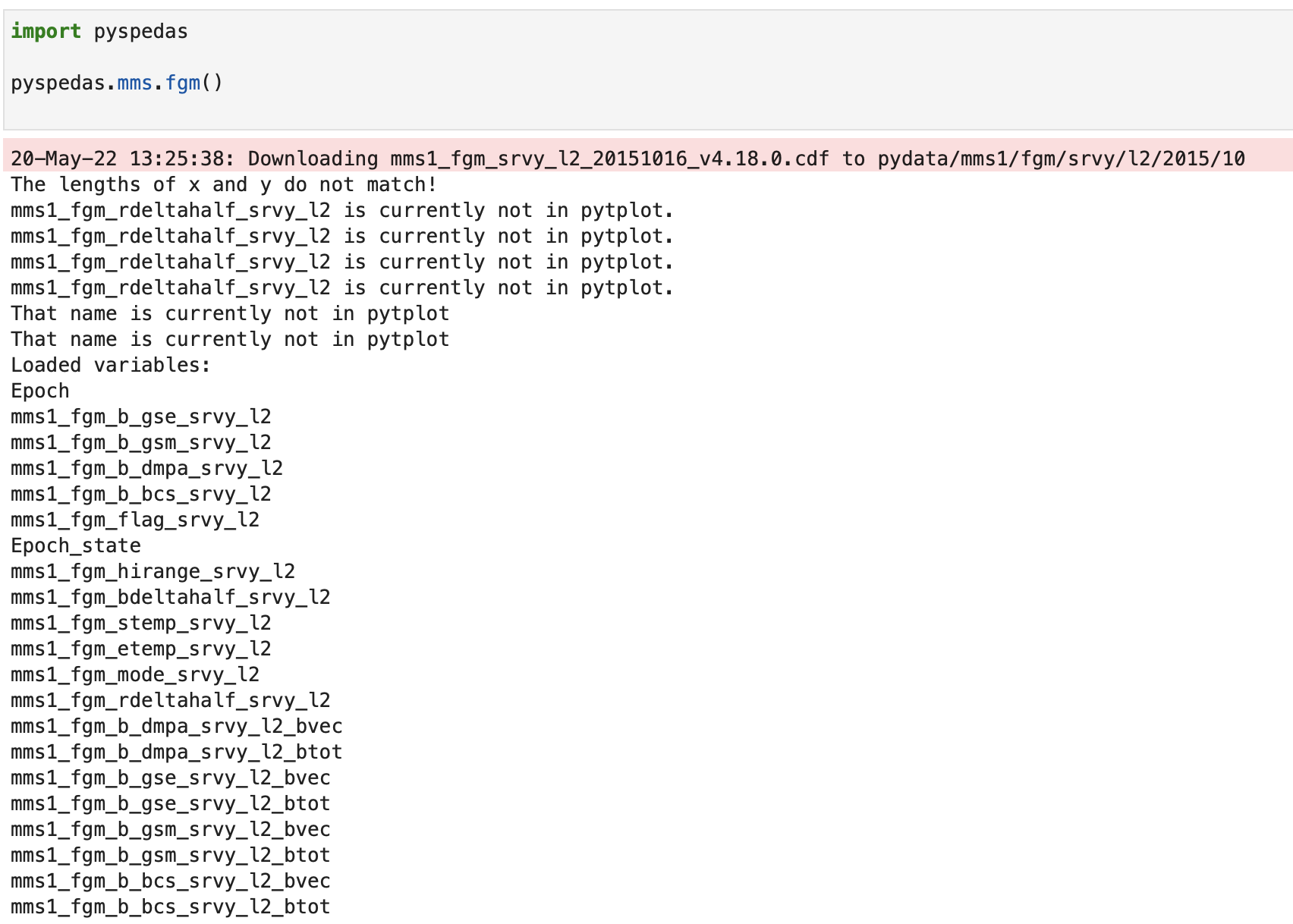 Recently updated pyspedas causes issues with MMS loading functions ...